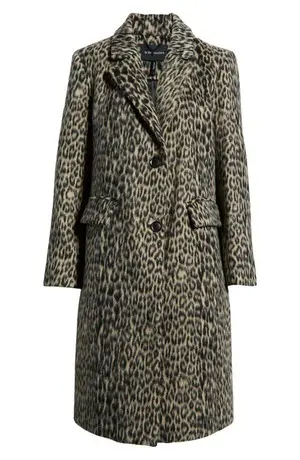 Bcbgmaxazria Faux Fur Animal Print Tailored Coat