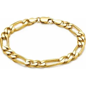 Argento Vivo Figaro Chain Bracelet - Gold