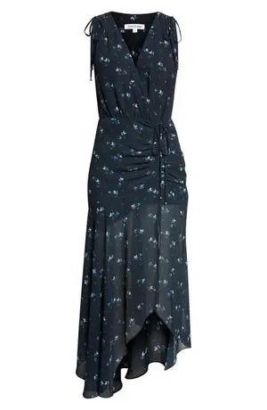 Veronica Beard Dovima Floral Sleeveless Asymmetric Maxi Dress