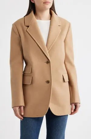 CECE DUPRAZ Oversize Single-breasted Blazer - Camel