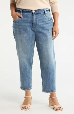 Kut From The Kloth High Waist Crop Baggy Jeans