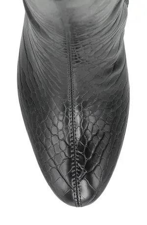 CHARLES DAVID Bart Knee High Boots - Black Croc