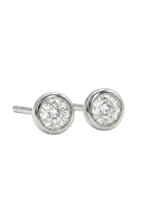 Argento Vivo Lab Grown Diamond Stud Earrings - Silver