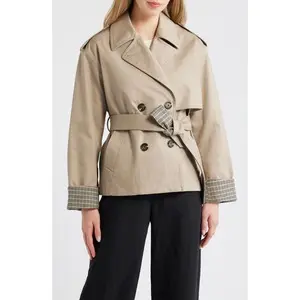 Rag & Bone Bonnie Crop Trench Coat - Khaki