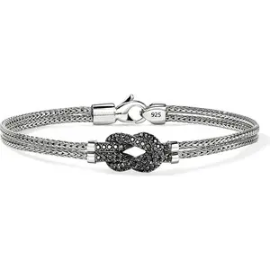 John Hardy Love Knot Bracelet, Black Sapphire