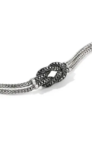 John Hardy Love Knot Bracelet, Black Sapphire