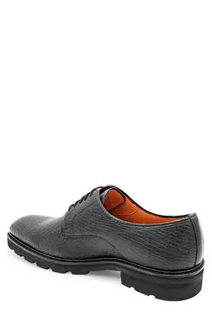 Mezlan Grained Leather Derby - Black