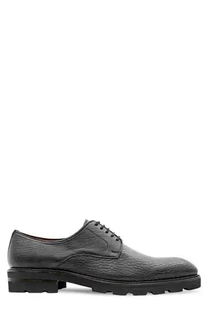 Mezlan Grained Leather Derby - Black