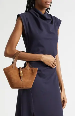 REISS Lyra Leather & Suede Tote