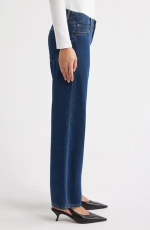 Rag & Bone Featherweight Saige Low Rise Relaxed Straight Leg Jeans
