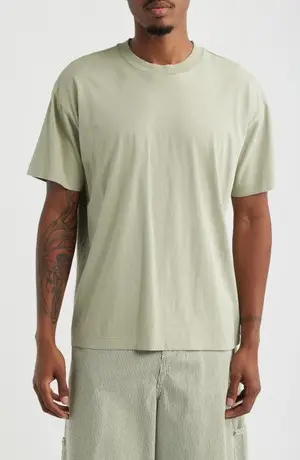ELWOOD Distressed Organic Cotton T-shirt - Sage