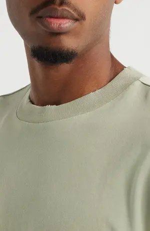 ELWOOD Distressed Organic Cotton T-shirt - Sage