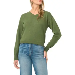 Vince Camuto V-neck Sweater - Bright Fern