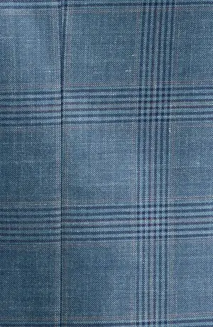 HERITAGE GOLD Teal & Blue Plaid Sport Coat