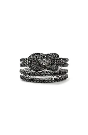 John Hardy Love Knot Ring - Silver Black