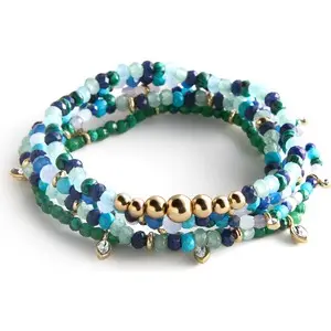 Baublebar Indya Semi-precious Layered Bracelet Set - Blue/green Multi