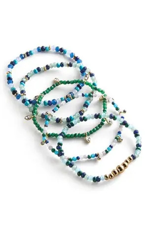 Baublebar Indya Semi-precious Layered Bracelet Set - Green
