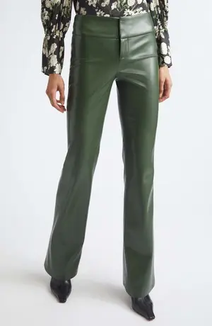 Alice + Olivia Olivia Faux Leather Bootcut Pants