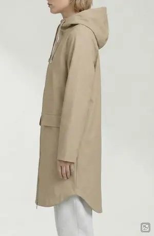 NOIZE Janae Water Repellent Hooded Raincoat - Sand