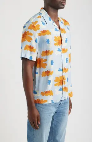 WAX LONDON Didicot Floral Camp Shirt