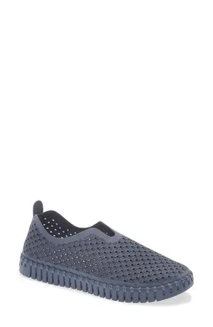 ILSE JACOBSEN Tulipu Perforated Slip-on Sneaker - Grey Blue