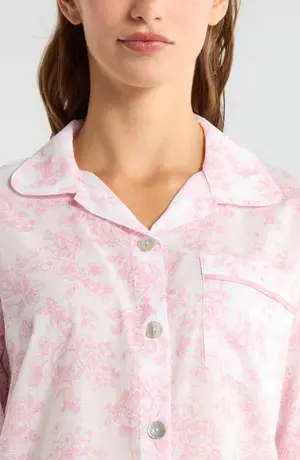 PAPINELLE Nostalgia Floral Cotton Voile Crop Pajamas