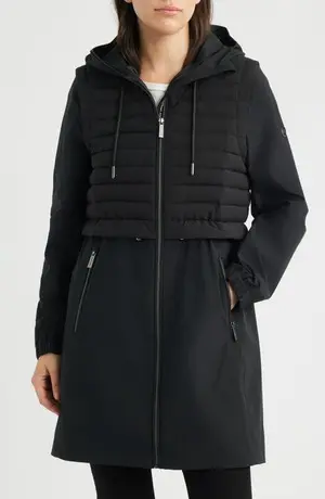 Michael Kors Quilt Core Hooded Coat