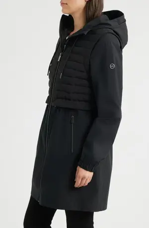 Michael Kors Quilt Core Hooded Coat