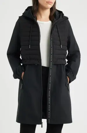 Michael Kors Quilt Core Hooded Coat