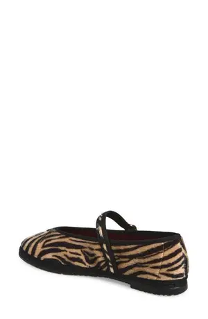 FLABELUS X Animal Print Ballet Flat - Black