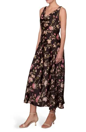 MELLODAY Print Satin Dress