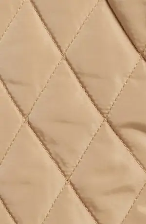 Michael Kors Quilted Jacket With Faux Leather Trim
