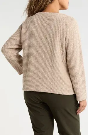 Eileen Fisher Round Neck Organic Cotton Jacket