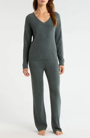 Barefoot Dreams Cozychic® Ultra Lite® Rib Pajamas - Deep Juniper