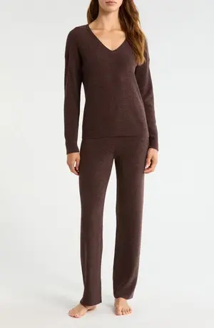 Barefoot Dreams Cozychic® Ultra Lite® Rib Pajamas - Umber