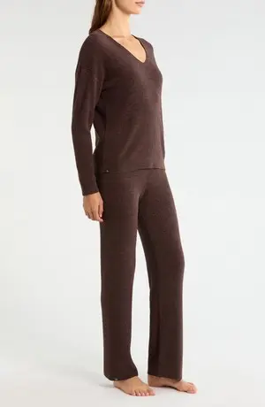Barefoot Dreams Cozychic® Ultra Lite® Rib Pajamas - Umber