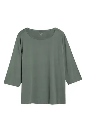 Eileen Fisher Organic Cotton Bateau Neck Top