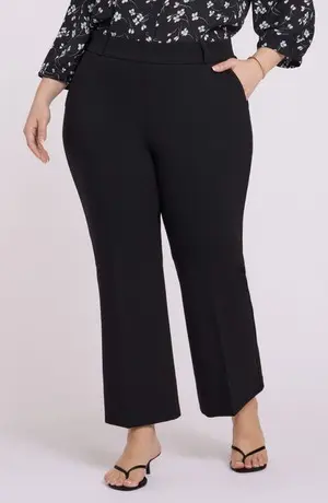 NYDJ Sculpt-her™ Pull-on Ankle Flare Ponte Pants - Black