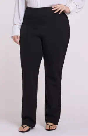 NYDJ Sculpt-her™ Pull-on Straight Leg Ponte Pants - Black