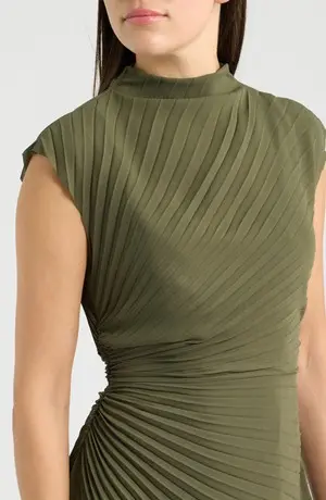 ALLSAINTS Rayanna Sunray Pleated Dress