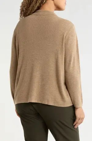 Eileen Fisher Merino Wool Cardigan - Biscuit