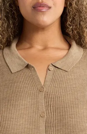 Eileen Fisher Merino Wool Cardigan - Biscuit