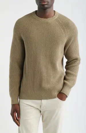 Madewell Shaker Stitch Cotton Sweater - Heather Sage