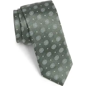 BOSS Medallion Silk Tie - Light Green
