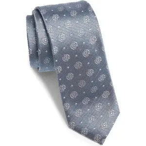 BOSS Medallion Silk Neck Tie - Light Pastel Blue