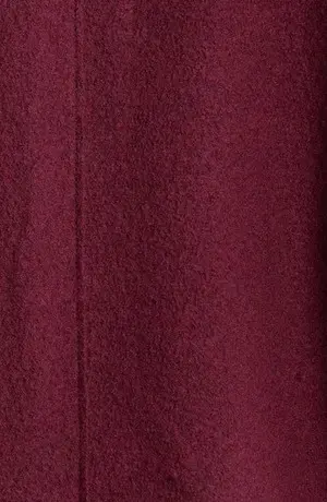 Eileen Fisher Classic Collar Boiled Wool Jacket - Wine