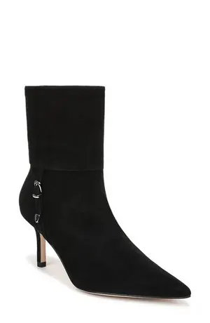 FAVORITE DAUGHTER Tamra Pointed Toe Bootie Black Suede