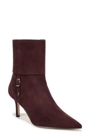 FAVORITE DAUGHTER Tamra Pointed Toe Bootie Wine Suede