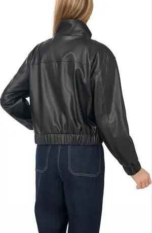 Vince Camuto Faux Leather Bomber Jacket