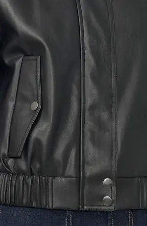 Vince Camuto Faux Leather Bomber Jacket